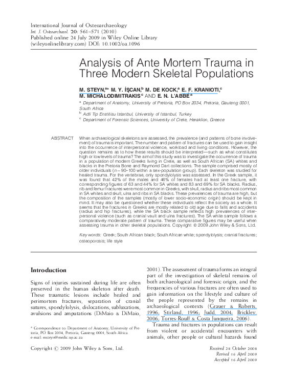 (PDF) 2010 Steyn, Iscan, De Kock, Kranioti, Michalodimitrakis and LAbbe ...
