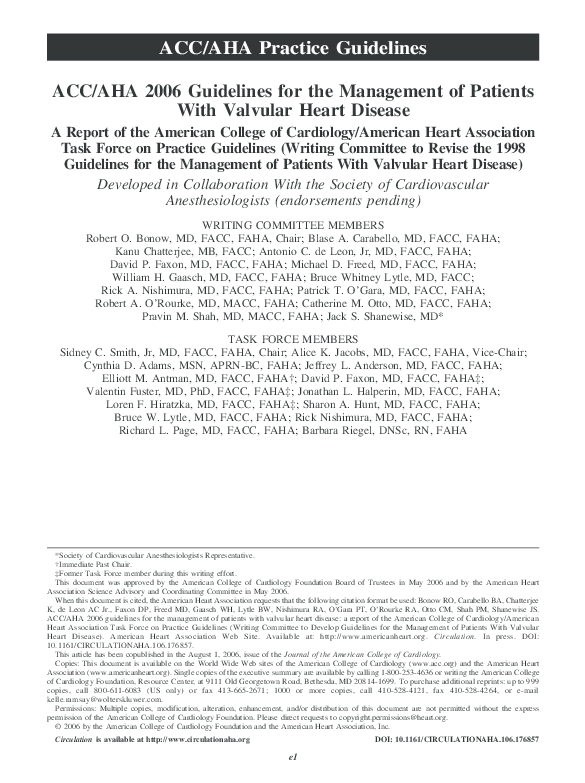 (PDF) ACC/AHA 2006 Guidelines for the Management of Patients With ...