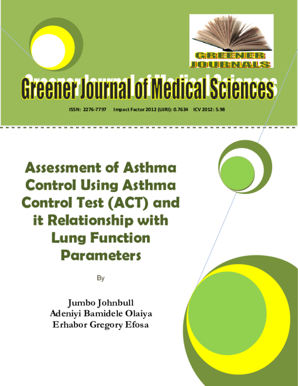 (PDF) Assessment of Asthma CONTROL USING ACT.pdf