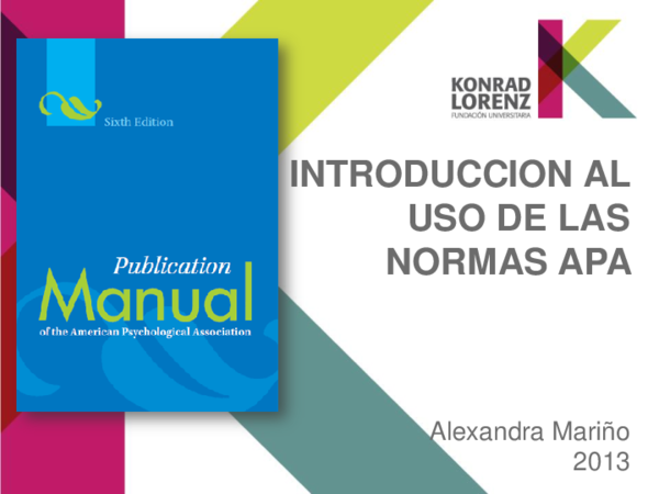 (PDF) INTRODUCCION AL USO DE LAS NORMAS APA
