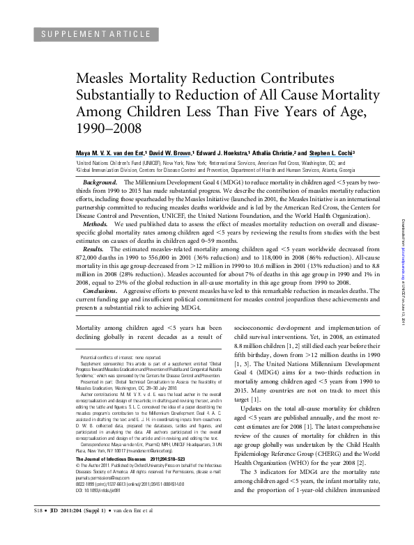 (PDF) Is early measles vaccination better than later measles ...