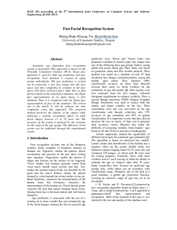 (PDF) Fast facial recognition system