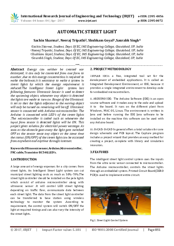 (PDF) AUTOMATIC STREET LIGHT