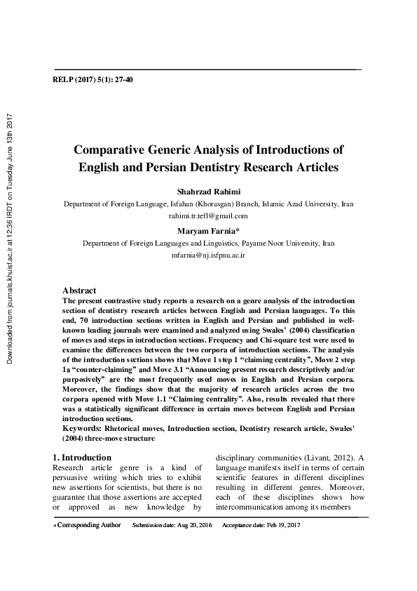 (PDF) Comparative Generic Analysis of Comparative Generic Analysis of ...