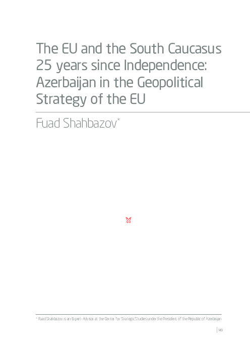 (PDF) The EU and the South Caucasus 25 years since Independence ...