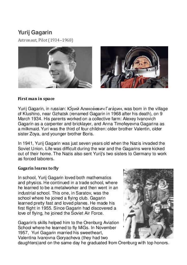 (DOC) Yuri Gagarin
