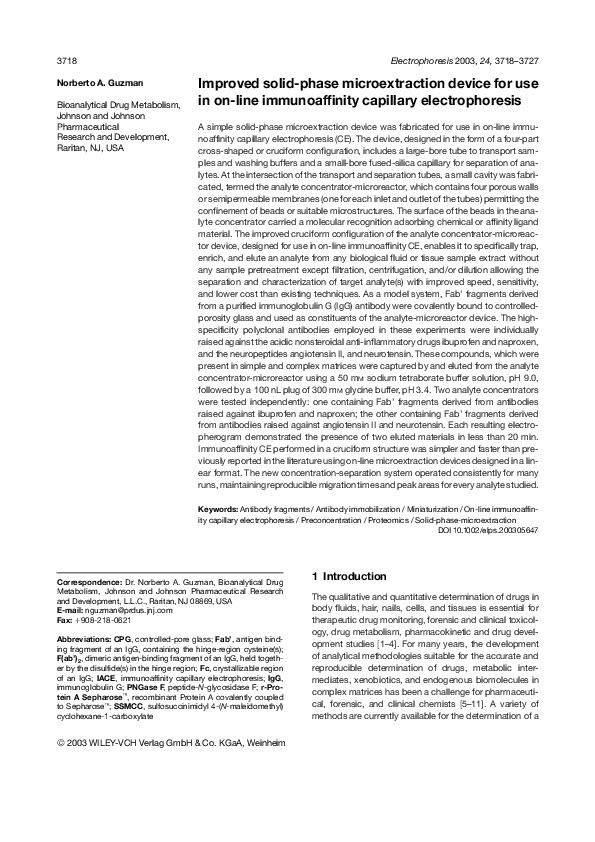 (PDF) Improved solid-phase microextraction device for use in on-line immunoaffinity capillary ...