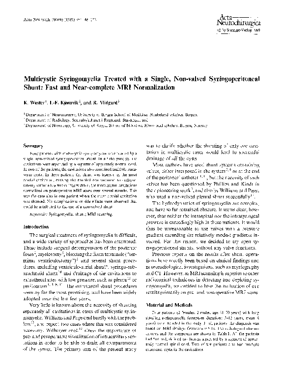 (PDF) Multicystic syringomyelia treated with a single, non-valved ...