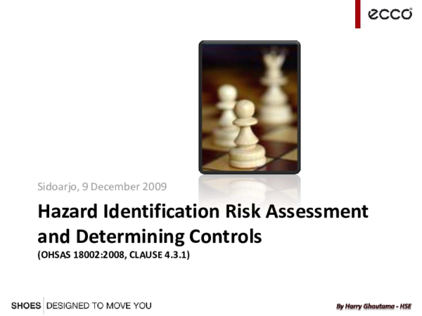 (PDF) Hazard Identification Risk Assessment and Determining Controls