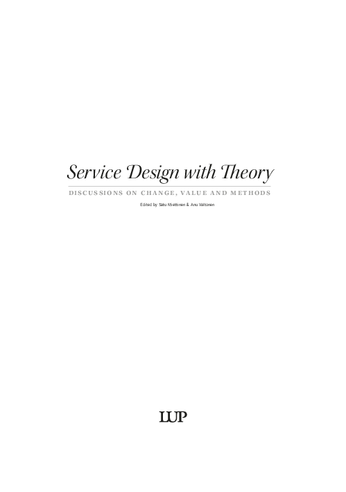 (PDF) Book Chapter: Public Foundations of Service Design