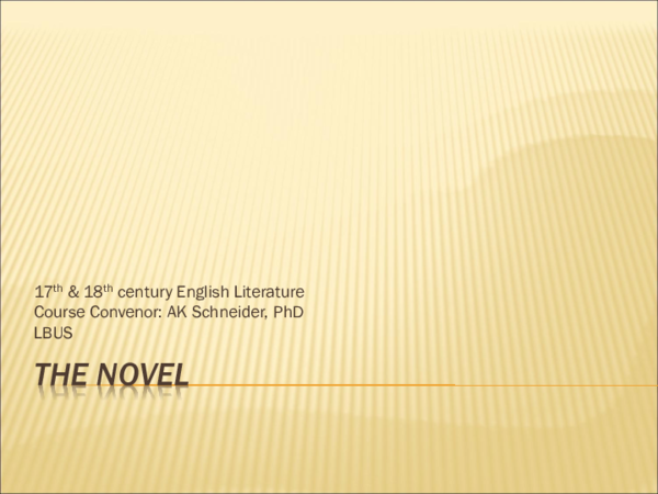 (PPT) The Novel | Andrei Chelaru - Academia.edu