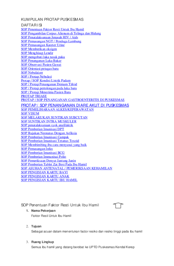 Ibu Hamil Dan Bayi Resti Integrasi Puskesmas