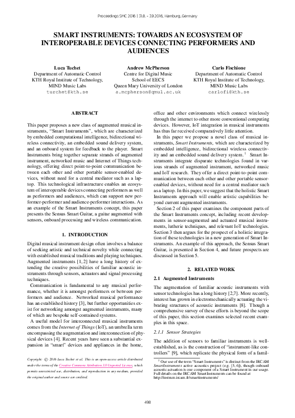 (PDF) SMART INSTRUMENTS: TOWARDS AN ECOSYSTEM OF INTEROPERABLE DEVICES ...