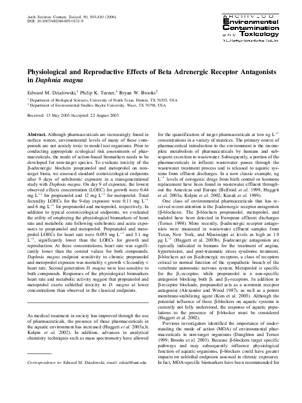 (PDF) Physiological and Reproductive Effects of Beta Adrenergic ...