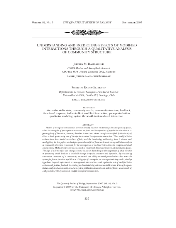 (PDF) UNDERSTANDING AND PREDICTING EFFECTS OF MODIFIED INTERACTIONS THROUGH A QUALITATIVE ...
