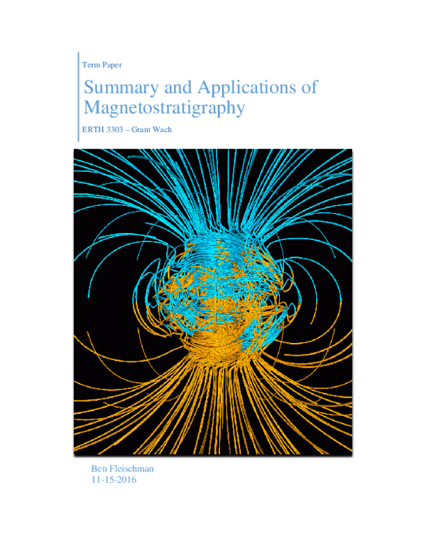 (PDF) Summary and Applications of Magnetostratigraphy