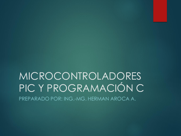 (PDF) MICROCONTROLADORES PIC Y PROGRAMACIÓN C