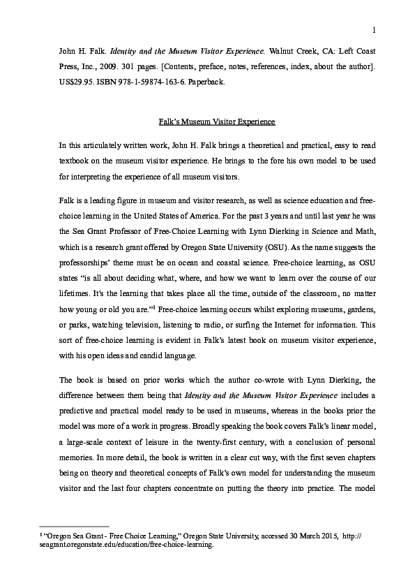 (PDF) Falk's Museum Visitor Experience