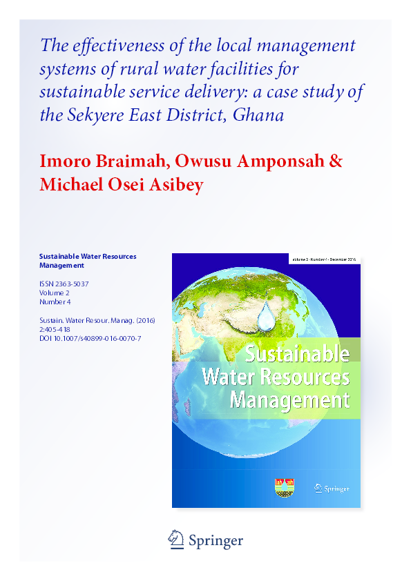 (PDF) Sustainable Water Resources Management