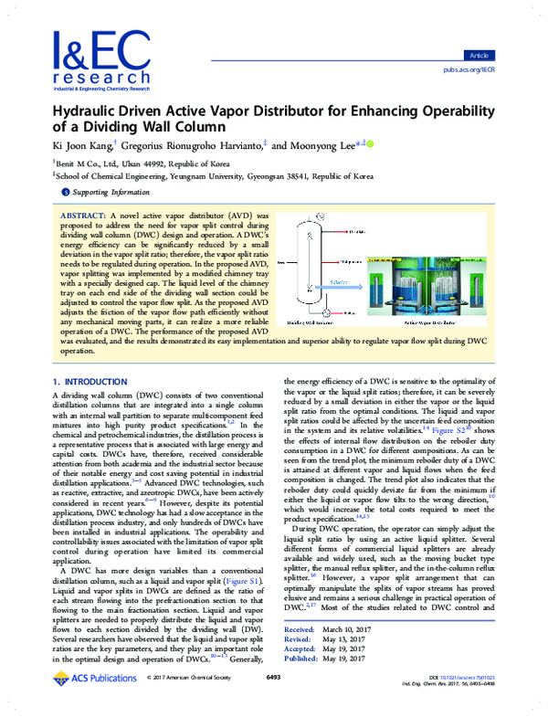 (PDF) Hydraulic Driven Active Vapor Distributor for Enhancing ...