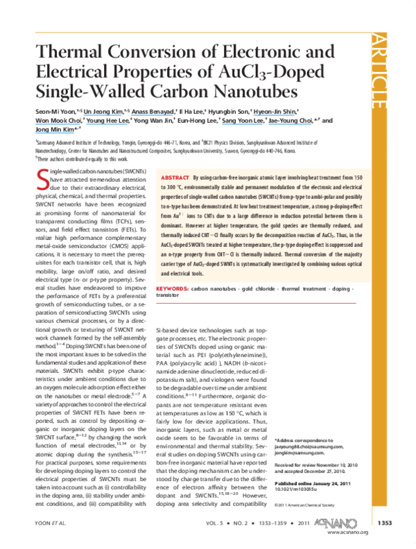 (PDF) Thermal Conversion of Electronic and Electrical Properties of ...