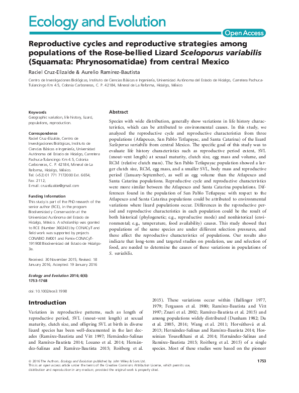 (PDF) Reproductive cycles and reproductive strategies among populations ...