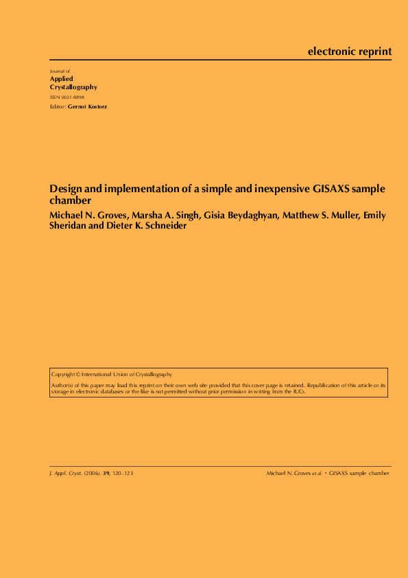 (PDF) Design and implementation of a simple and inexpensive GISAXS ...