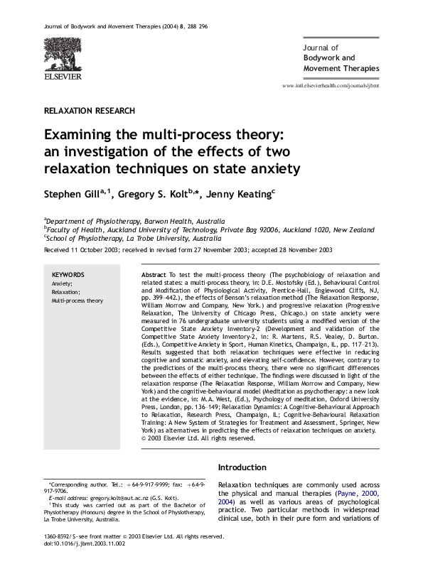 (PDF) Examining the multi-process theory: an investigation of the ...