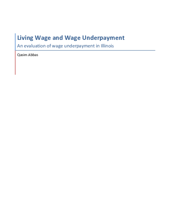 (DOC) Living Wage and Wage Underpayment