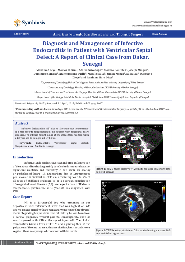 (PDF) Diagnosis and Management of Infective Endocarditis in Patient ...
