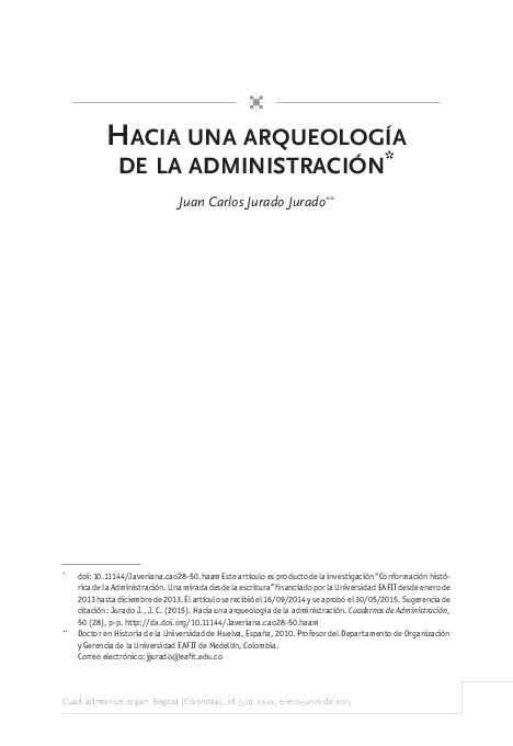 (PDF) Hacia una arqueología de la administración