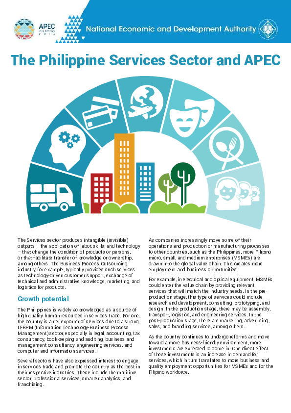 (PDF) The Philippine Services Sector and APEC