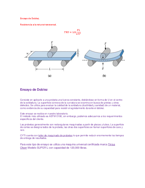 (DOC) Teoría Sobre Ensayo de Doblez