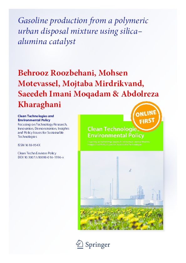 (PDF) Gasoline production from a polymeric urban disposal mixture using ...