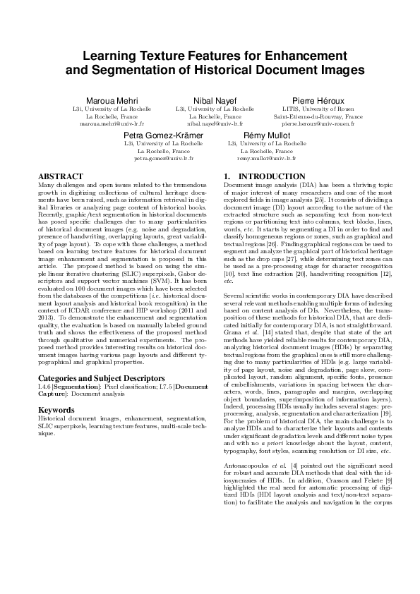 (PDF) Learning Texture Features for Enhancement and Segmentation of ...