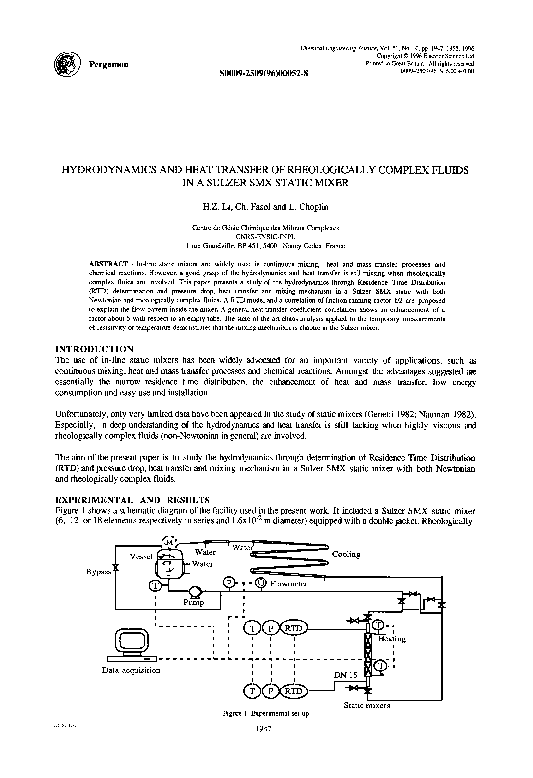 (PDF) HYDRODYNAMICS AND HEAT TRANSFER OF RHEOLOGICALLY COMPLEX FLUIDS ...