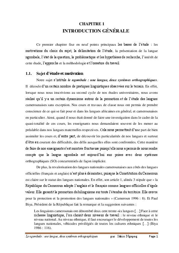 (PDF) Le Ngombale : une langue, deux systèmes orthographiques Par ...