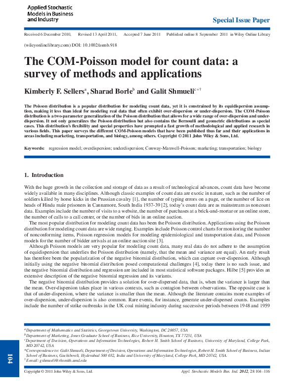 (PDF) A Useful Distribution for Fitting Discrete Data: Revival of the ...