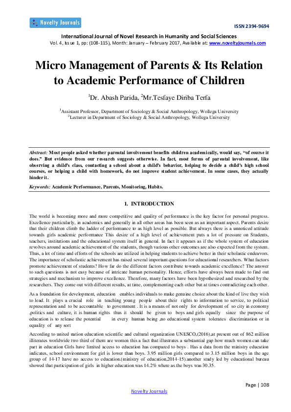 (PDF) Micro Management of Parents & Its Relation to Academic ...