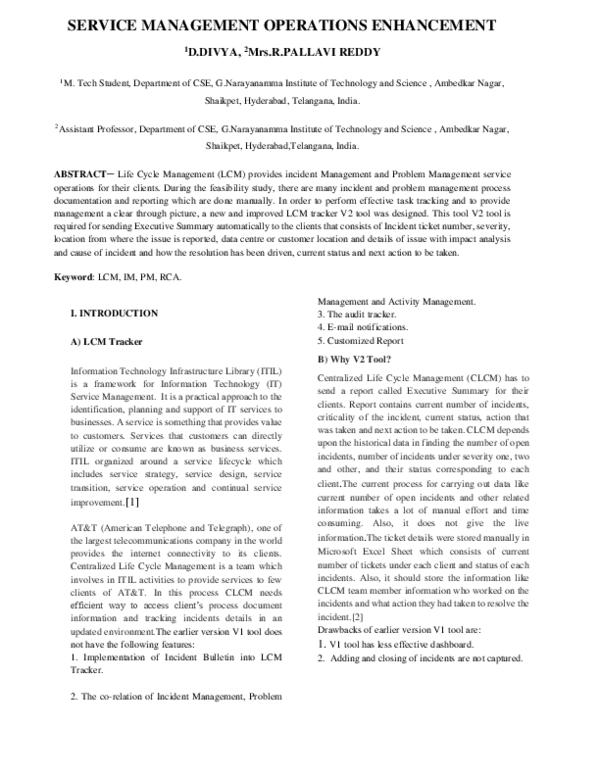 (PDF) Service Management Operations Enhancement