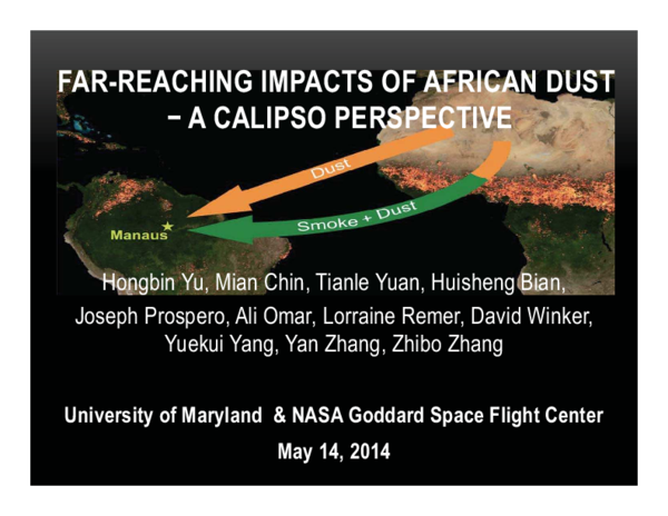 (PDF) Far-Reaching Impacts of African Dust- A Calipso Perspective