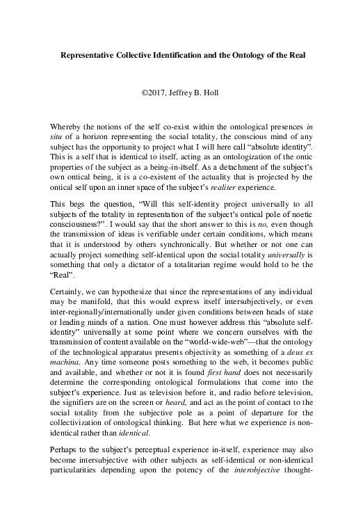 (PDF) Representative Collective Identification and the Ontology of the ...