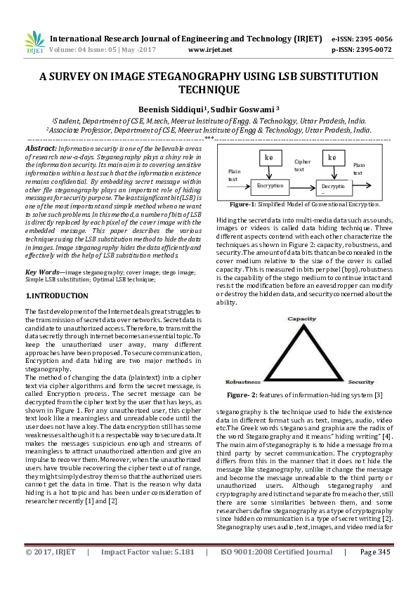 (PDF) Image Steganography Survey: LSB Technique