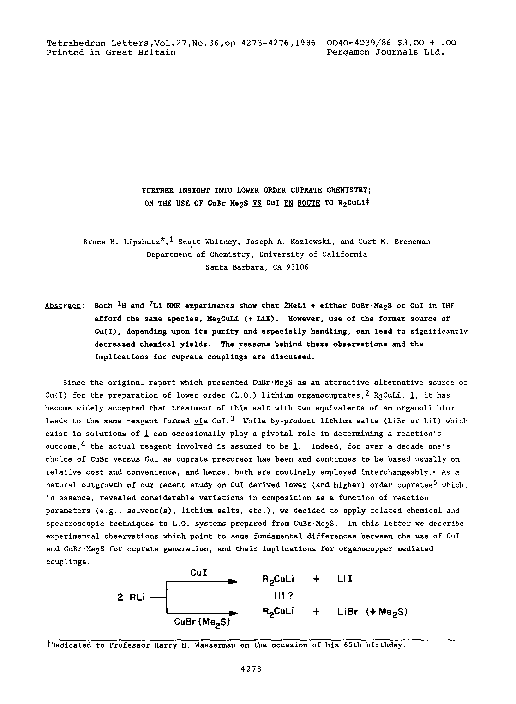 (PDF) Further insight into lower order cuprate chemistry; On the use of ...