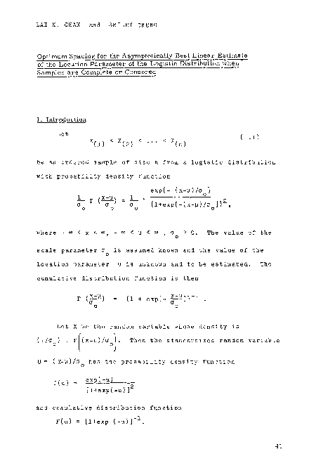 (PDF) Optimum spacing for the asymptotically best linear estimate of the location parameter of ...