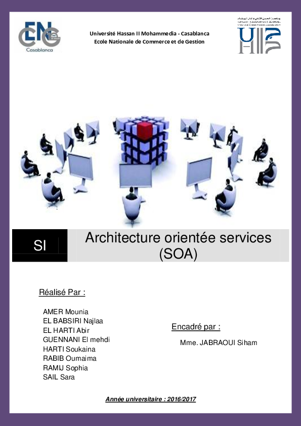 (PDF) SI Architecture orientée services (SOA) Encadré par