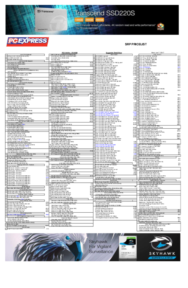 (PDF) PC Express Suggested Retail Price List | FS Santita Shammy ...