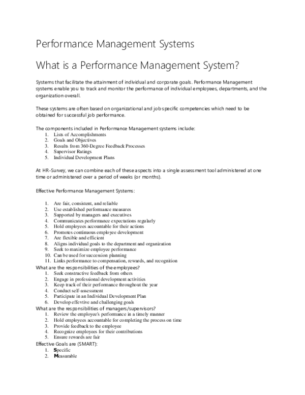 (DOC) Performance Management Systems What is a Performance Management ...