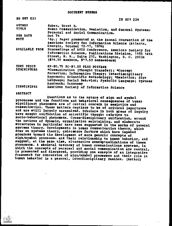 Pdf Human Communication Semiotics And General Systems Personal And 8814