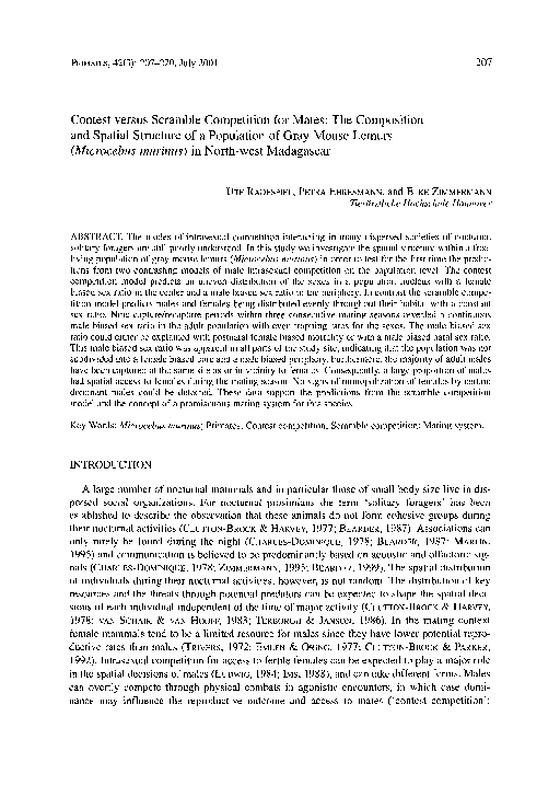 (PDF) Contest versus scramble competition for mates: The composition ...